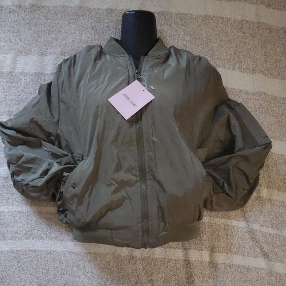 April gril | Jackets & Coats | Olive Bomber Jacket | Poshmark